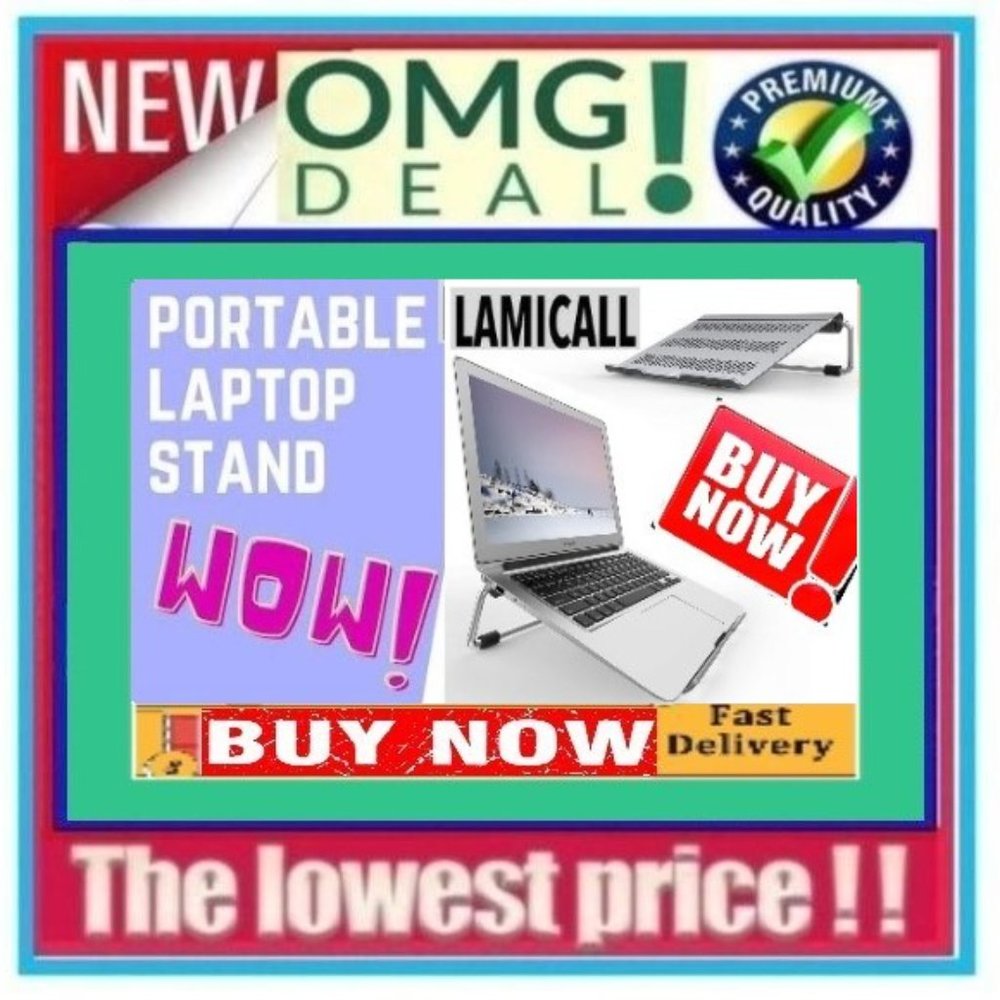 Lamicall Thin Laptop Stand Portable Stand Vented Stan… - Gem
